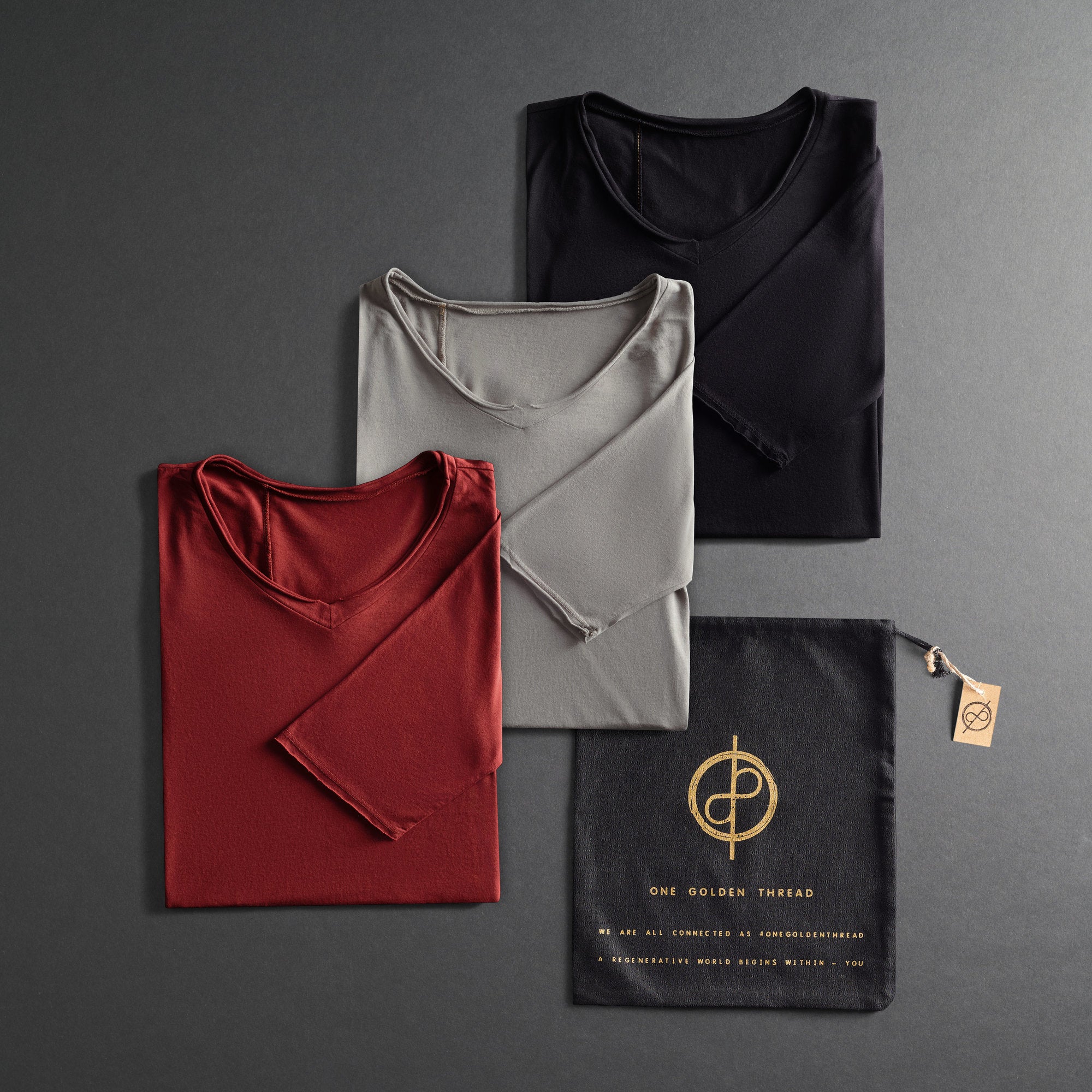 THE V NECK TREE SHIRT - SET OF 3 – One Golden Thread