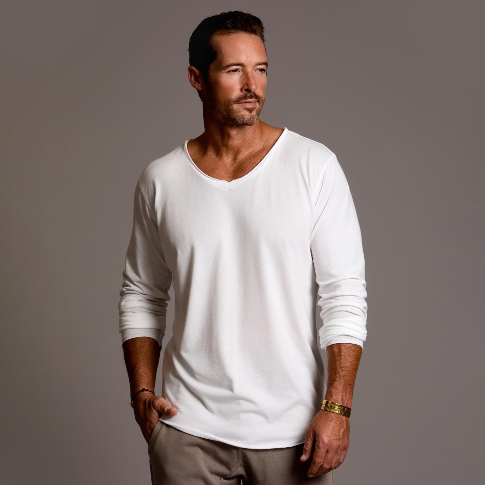 Long Sleeve V Neck Shirt | Comfortable & Softest, Luxury Designer ...